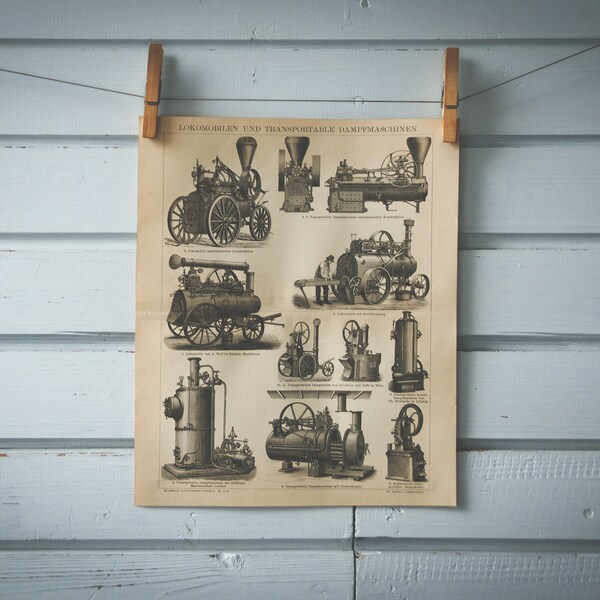 Vintage Steam Engine - Etsy