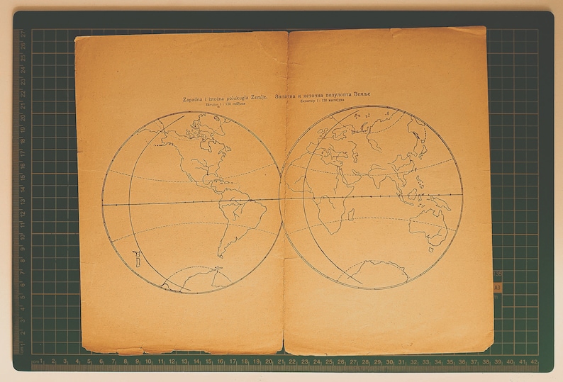 1920s Vintage World Blank Map - Etsy