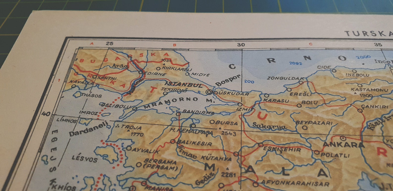 1956 Vintage Near East Map | Etsy