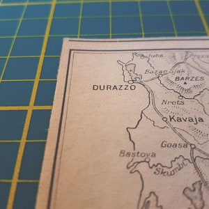 1941 Vintage Map of Albania - Etsy