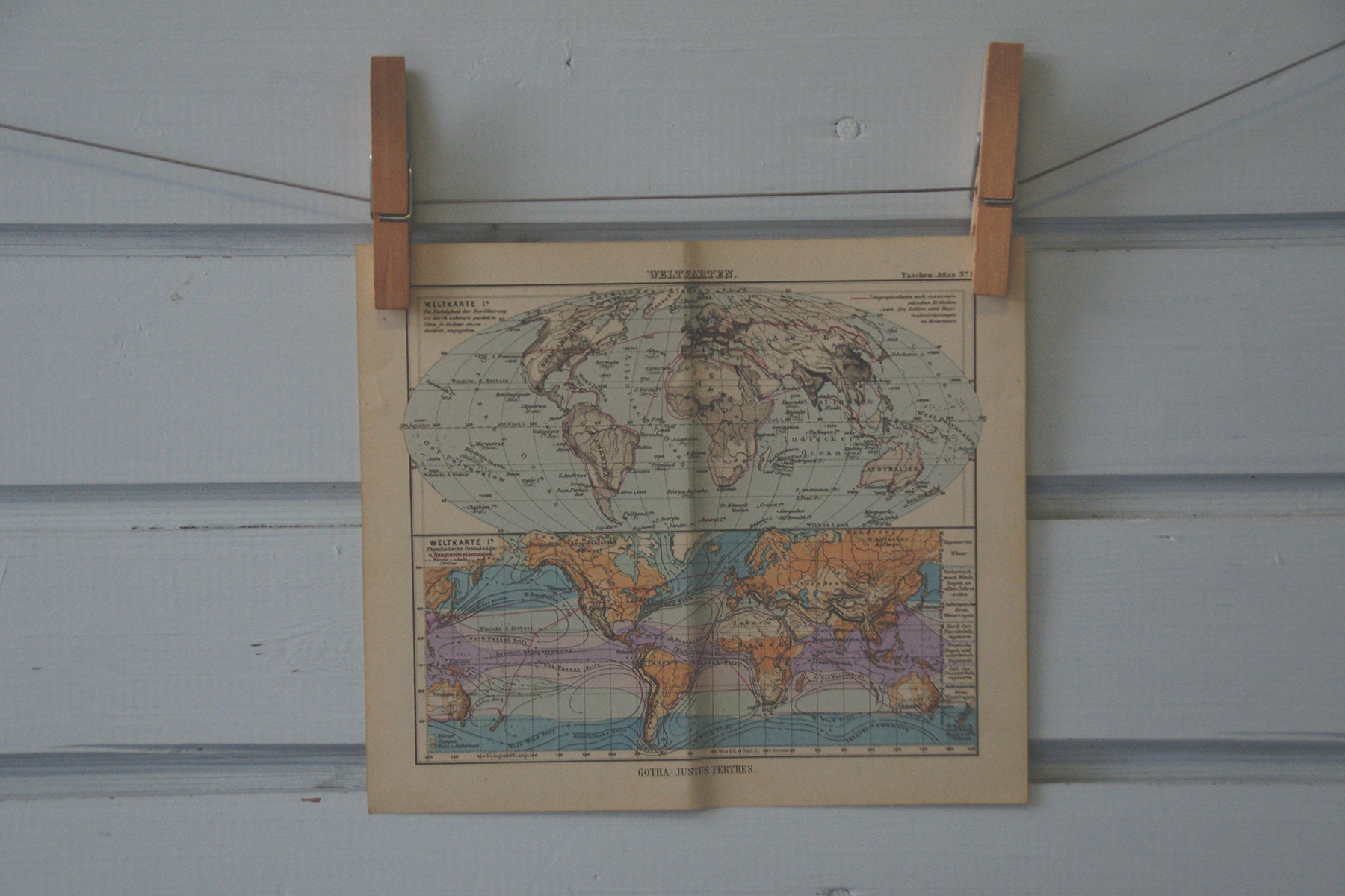 1893 Vintage World Map