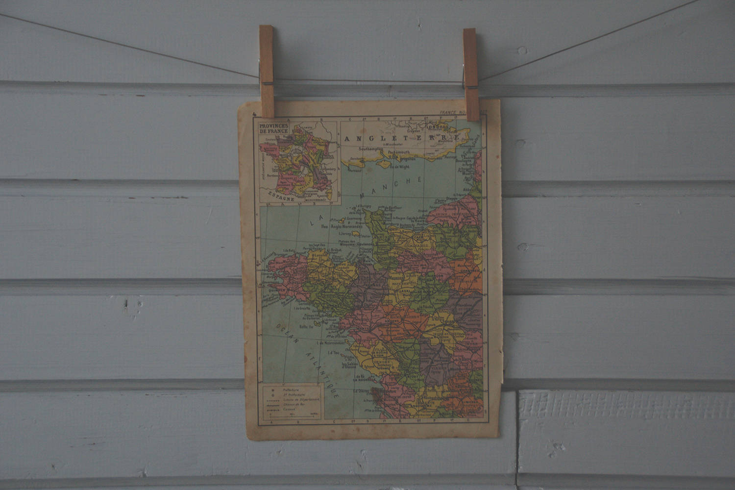 1936 Vintage West France Map | Etsy