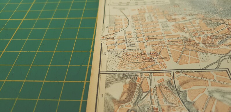1912 Vintage Pyatigorsk & Kislovodsk Map | Etsy