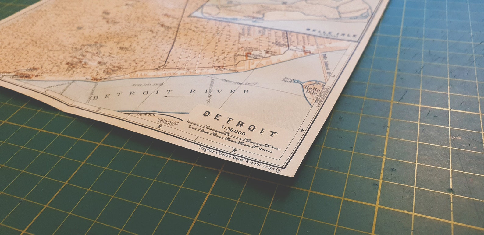 1904 Vintage Map of Detroit - Etsy