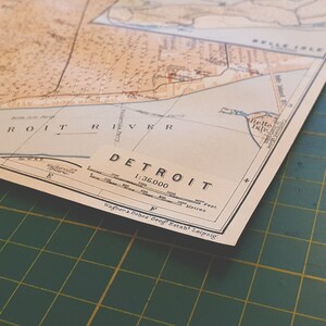 1904 Vintage Map of Detroit - Etsy