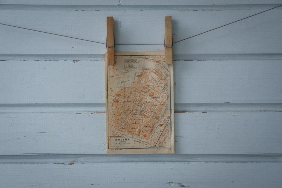1931 Vintage Modena Map - Etsy