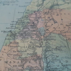 1901 Vintage Land of Canaan Map - Etsy