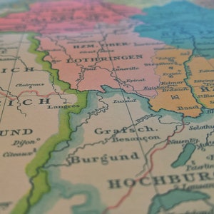 1908 Vintage Map of Germany in 10th Century - Etsy