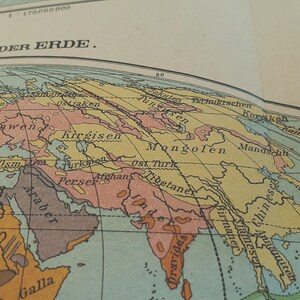 1900s Vintage World Population Map - Etsy
