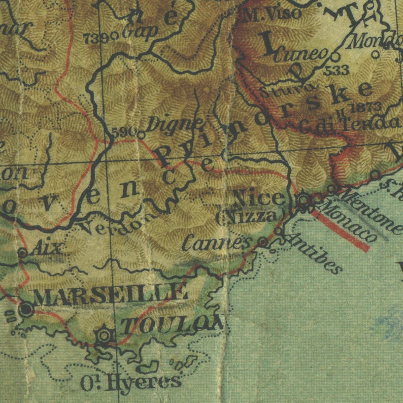 1930s Vintage Map of France | Etsy