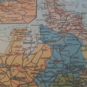 1907 Vintage Railways Map of Germany - Etsy