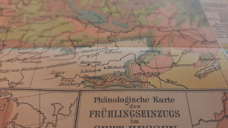 1907 Vintage Spring Arrival Map of Europe | Etsy