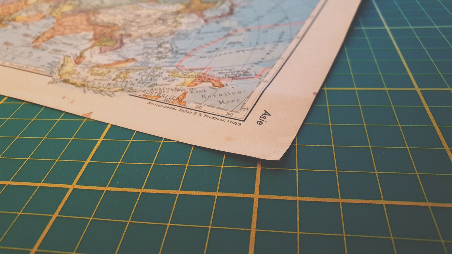 1936 Vintage Map of Asia - Etsy