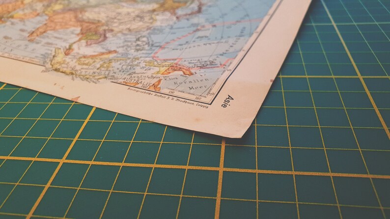 1936 Vintage Map of Asia - Etsy