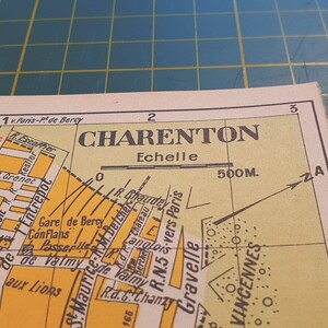 1950s Vintage Charenton-le-pont Map - Etsy