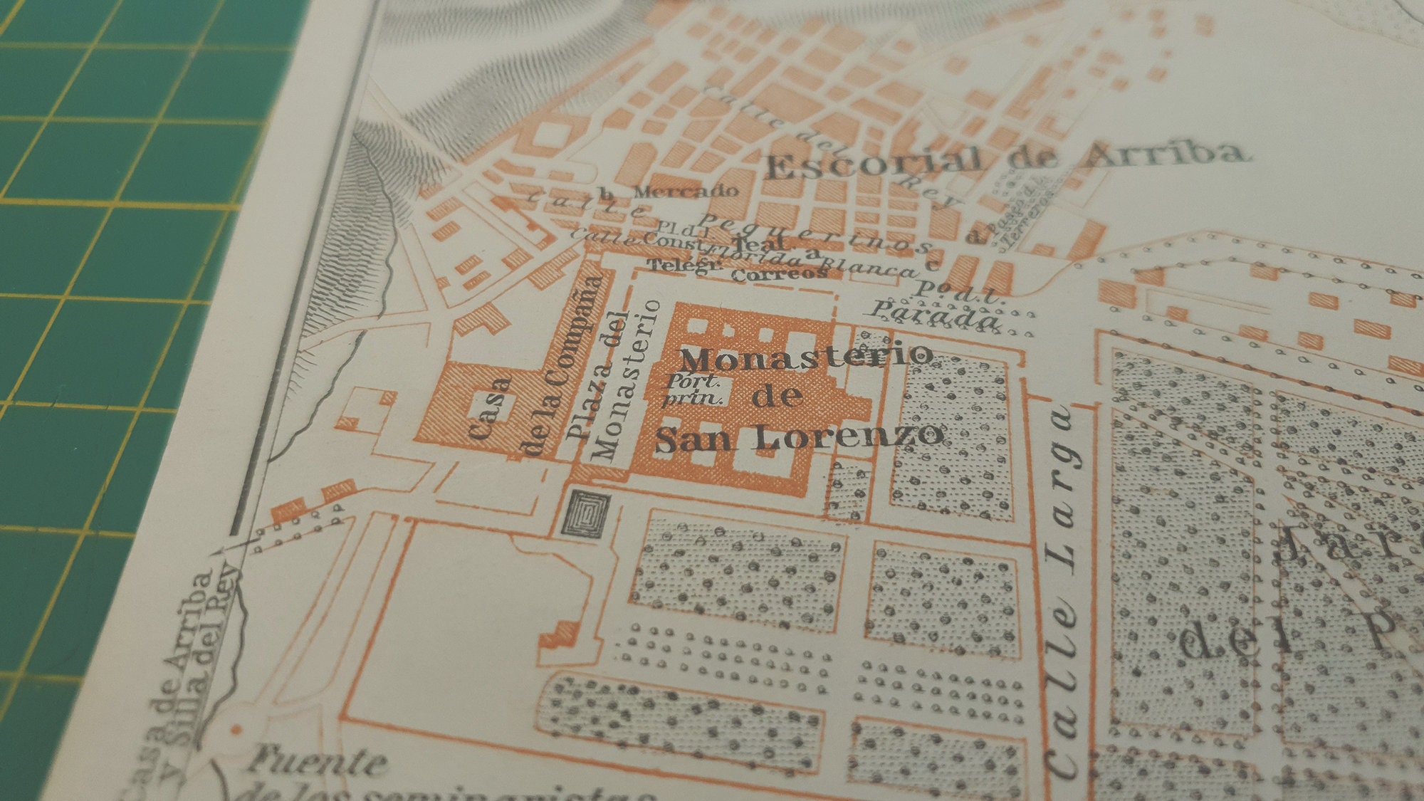1929 Vintage El Escorial Map