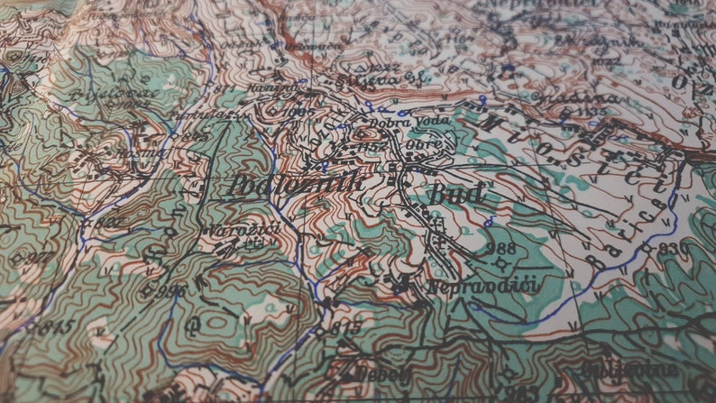 1959 Vintage Romanija Map - Etsy