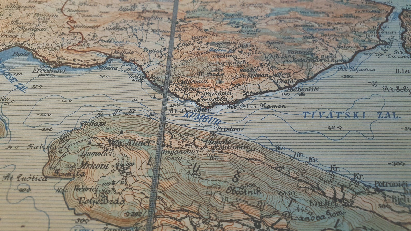 1930s Vintage Bay of Kotor Map - Etsy