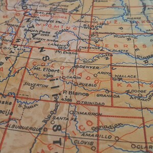 1956 Vintage USA Map - Etsy