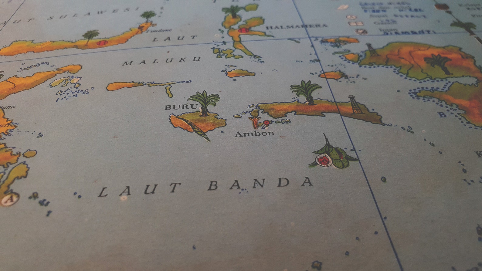 1954 Vintage Indonesia Map - Etsy