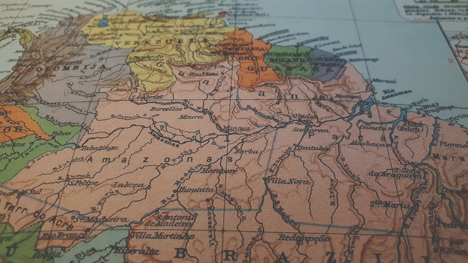 1936 Vintage South America Map - Etsy