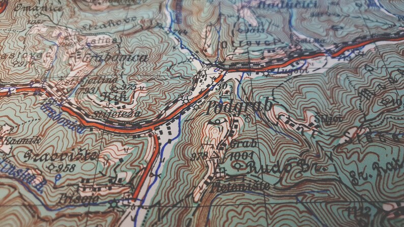 1959 Vintage Romanija Map - Etsy