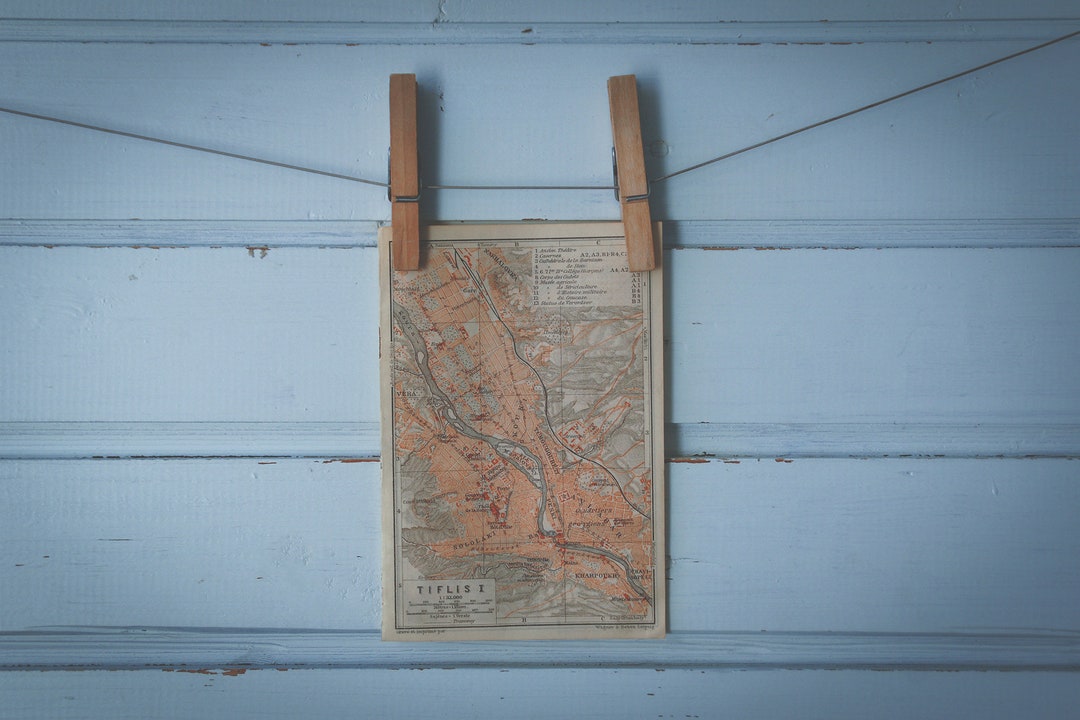 1902 Vintage Tbilisi Map - Etsy