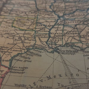 1893 Vintage USA Map - Etsy