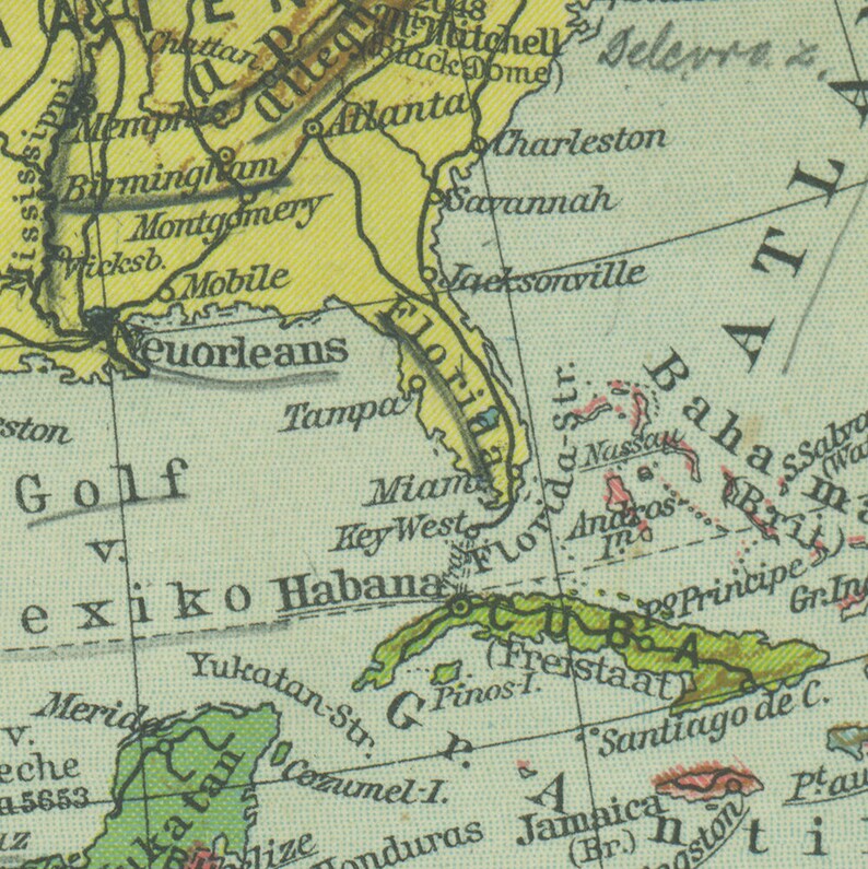 1936 Vintage North America Map - Etsy