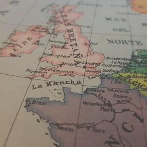 1950 Vintage Map of Europe - Etsy