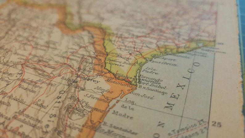 1929 Vintage Mexico Map | Etsy