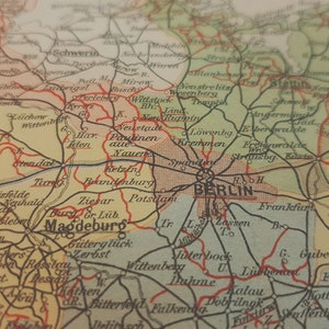 1907 Vintage Railways Map of Germany - Etsy