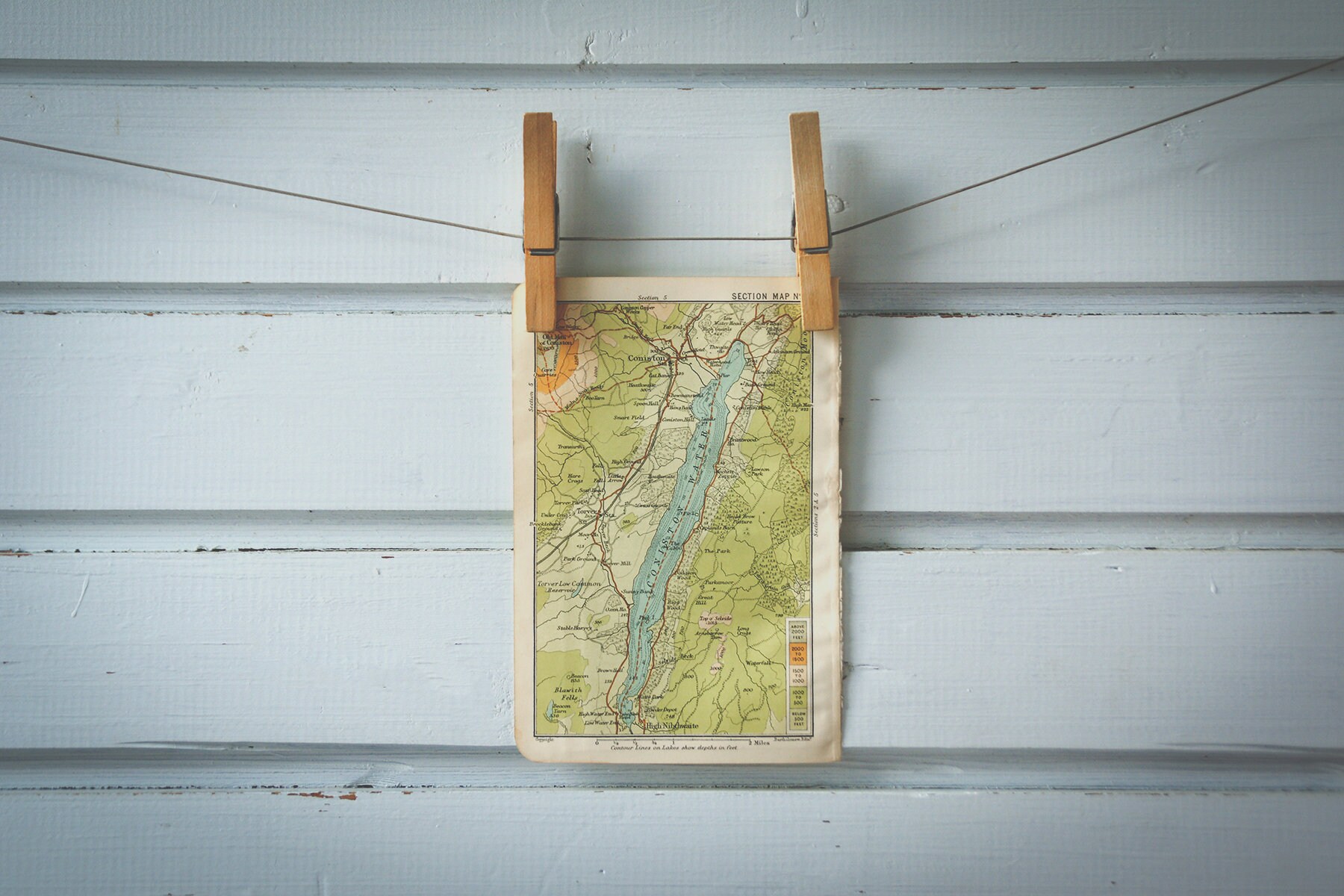 Coniston Water Map - Etsy