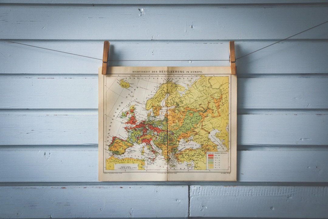 1887 Vintage Population Density Map of Europe - Etsy