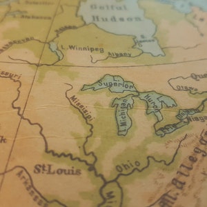 1924 Vintage North America Map - Etsy