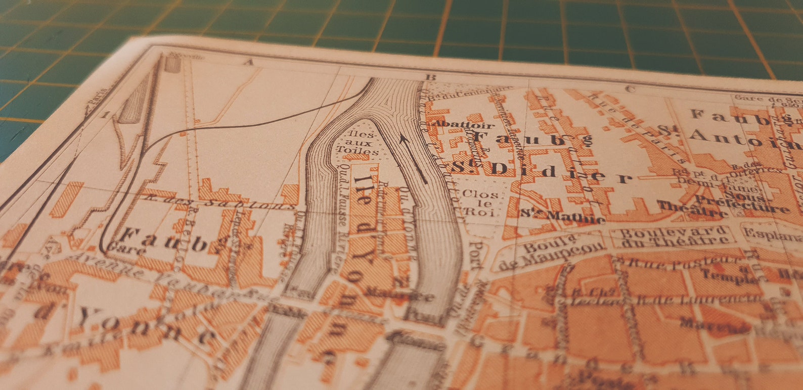 1908 Vintage Sens Map - Etsy