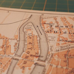 1908 Vintage Sens Map - Etsy