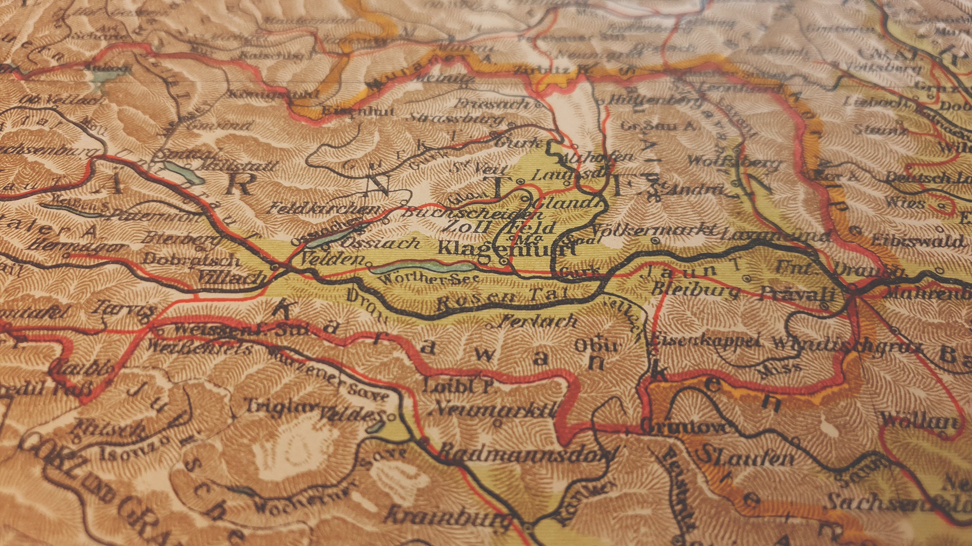 1910s Vintage Styria Map