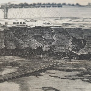 1907 Vintage Lignite Surface Mining Lithograph Illustration - Etsy