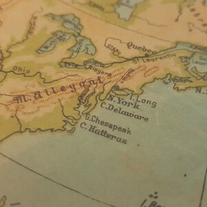 1924 Vintage North America Map - Etsy