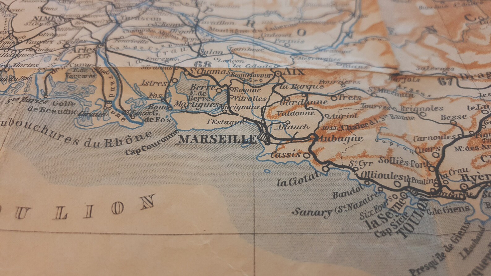 1910 Vintage Southeast France Map - Etsy UK