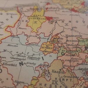 1907 Vintage Map of Germany in Mid 19th Century | Etsy