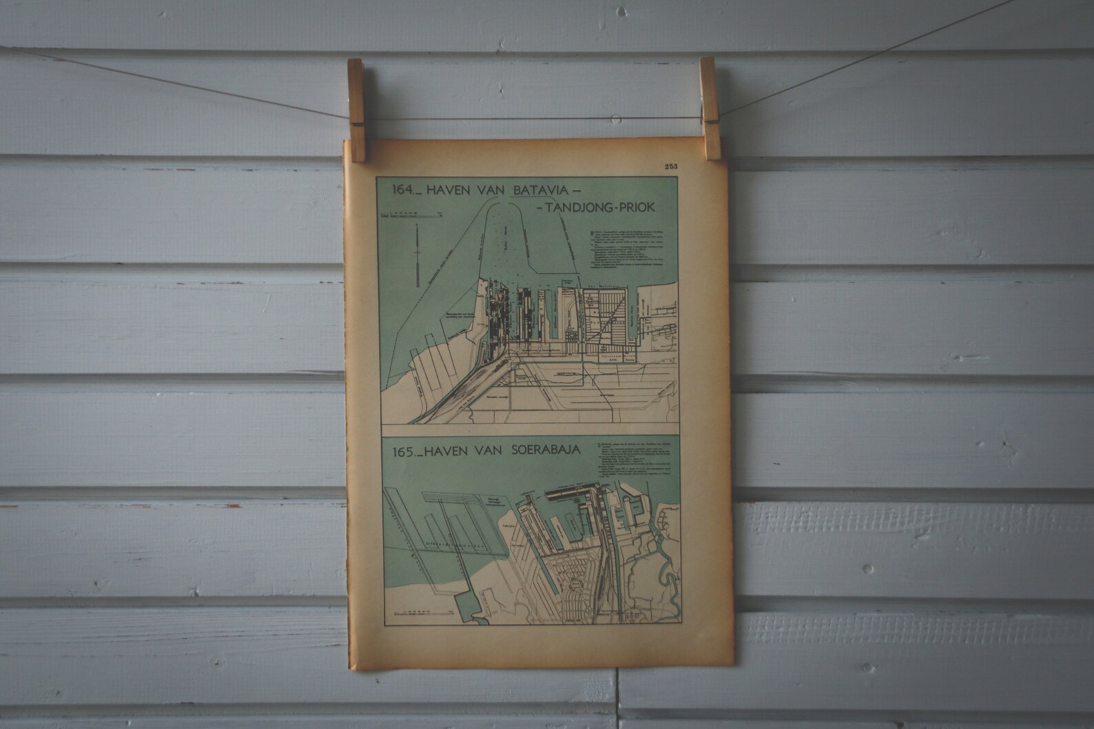 1941 Vintage Jakarta & Surabaya Ports Map - Etsy