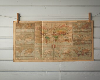 Vintage World Map 1959 Political World Map Geographical Tool - Etsy
