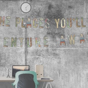 Instant Downloadable Map Letters Bunting - Etsy