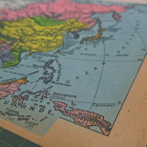 1956 Vintage Map of Asia - Etsy