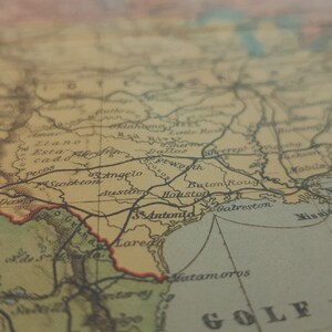 1907 Vintage North America Map - Etsy