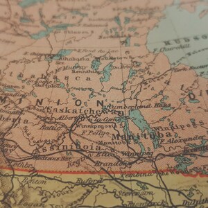 1907 Vintage North America Map - Etsy