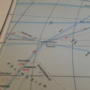 1958 Vintage World Map - Etsy