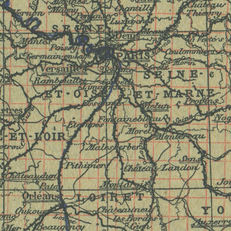 1920s Vintage Northwest France Map | Etsy